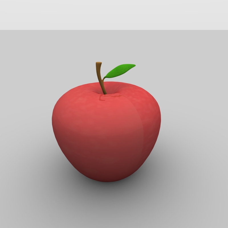free obj model apple red delicious
