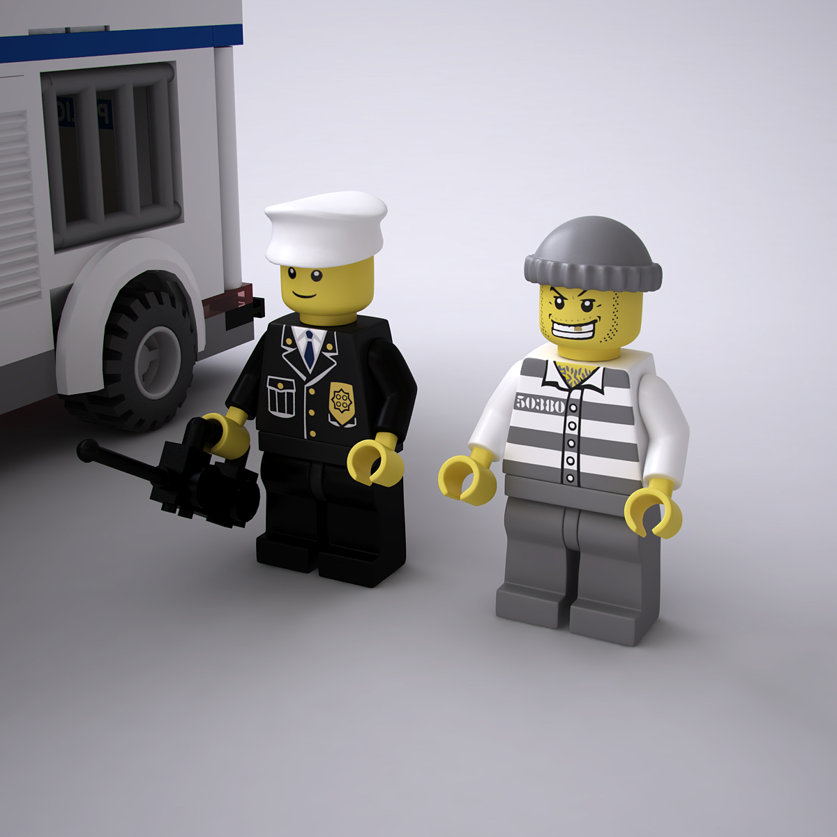 3d model lego police van
