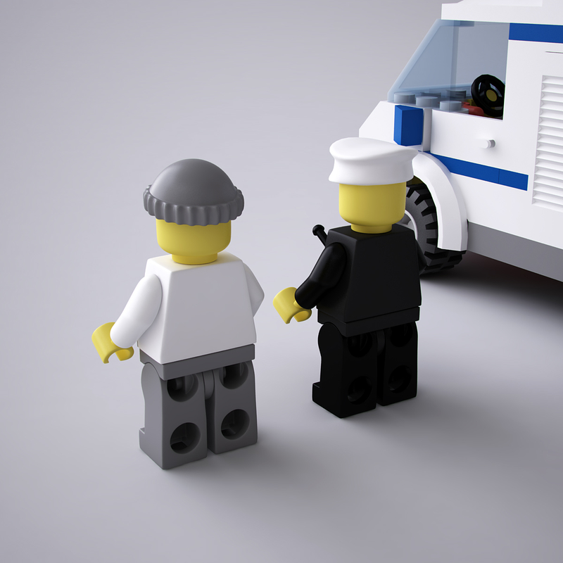3d model lego police van