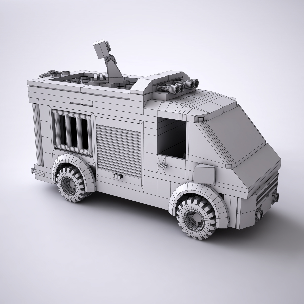 3d model lego police van