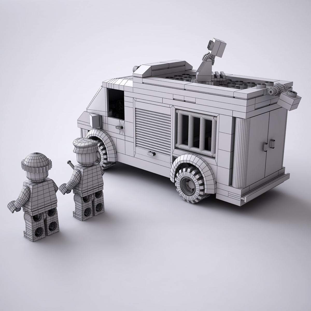 3d model lego police van