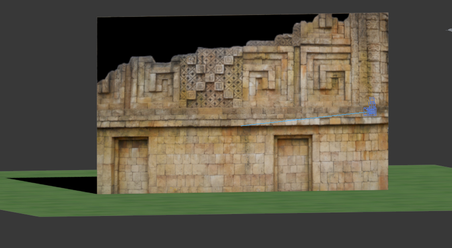 3d historical aztec stone wall