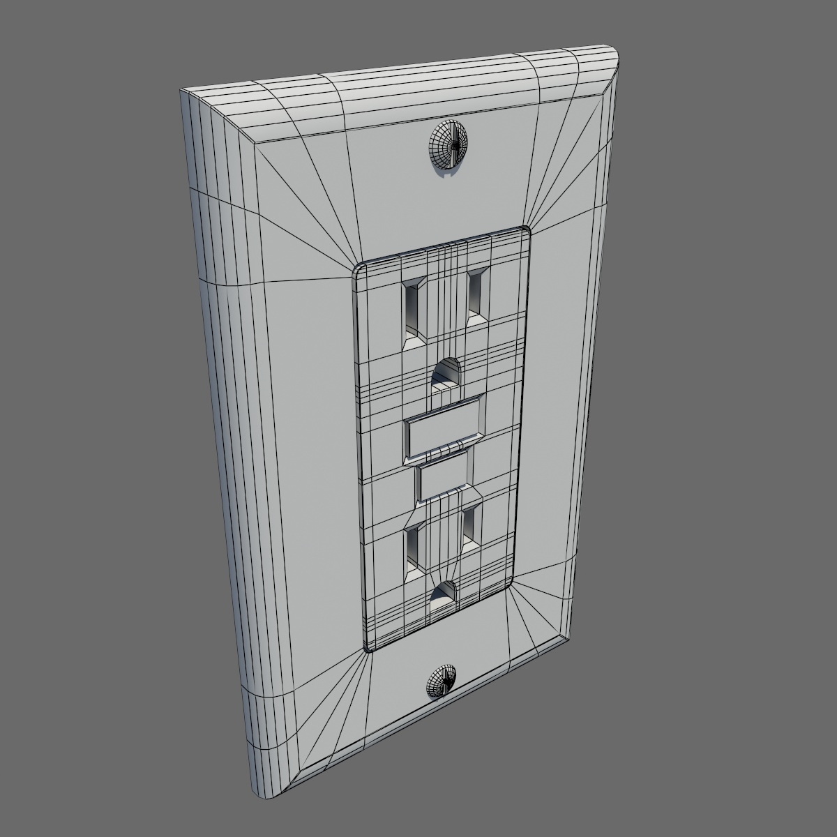 gfci wall outlet 3d model