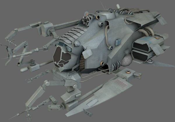 3d model of spaceship scrap wreck