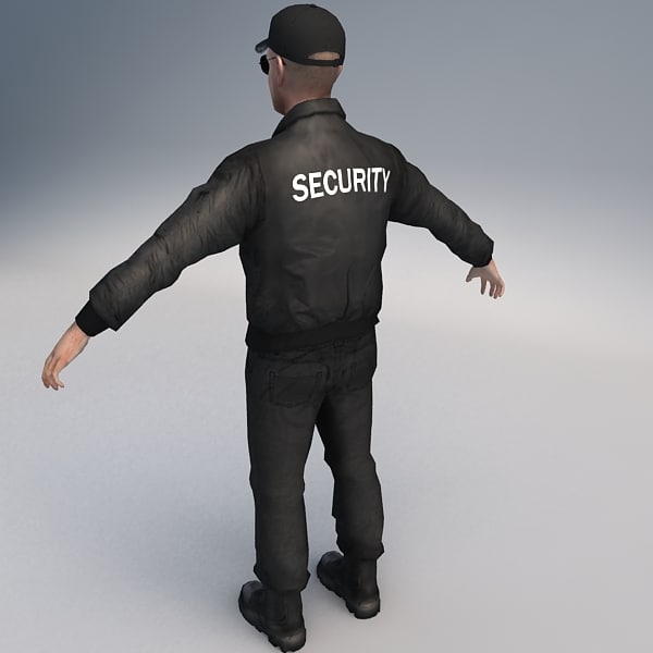 security guard 01 3d max