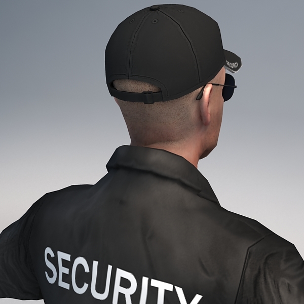 security guard 01 3d max