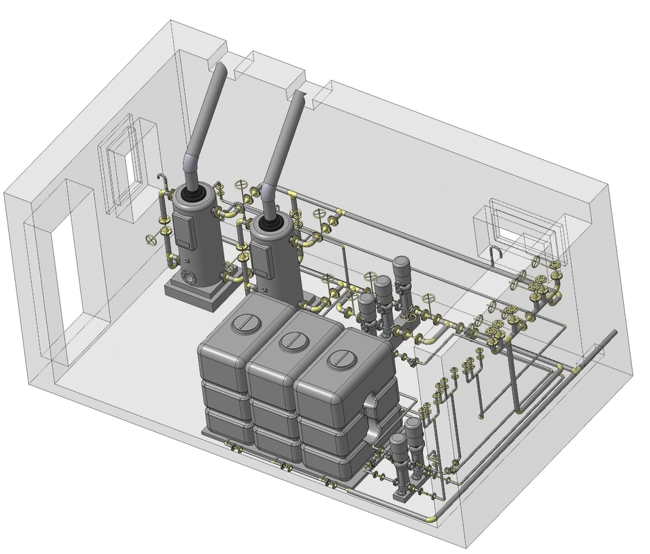 boiler room 3d model