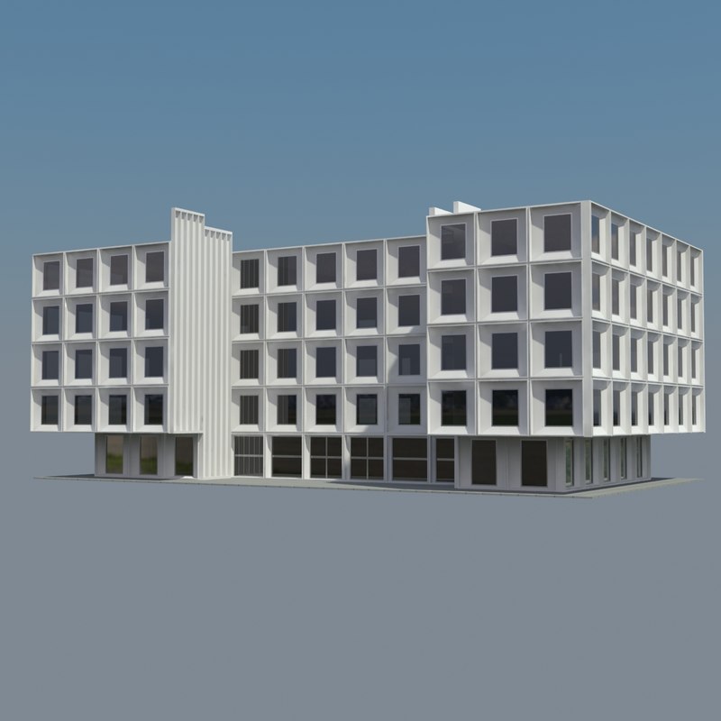 3d school building model