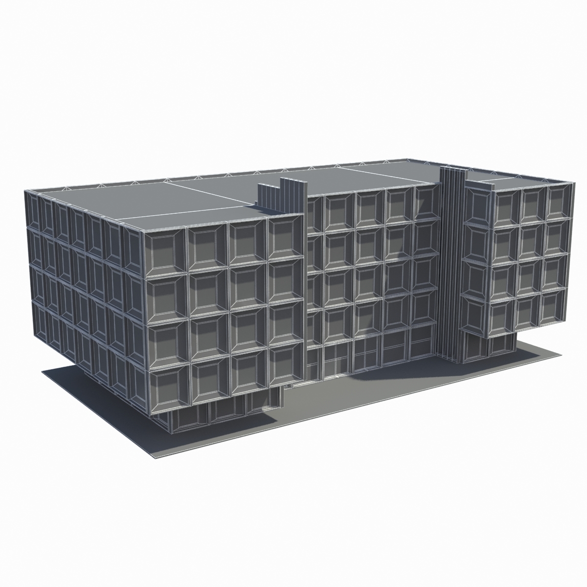 3d school building model