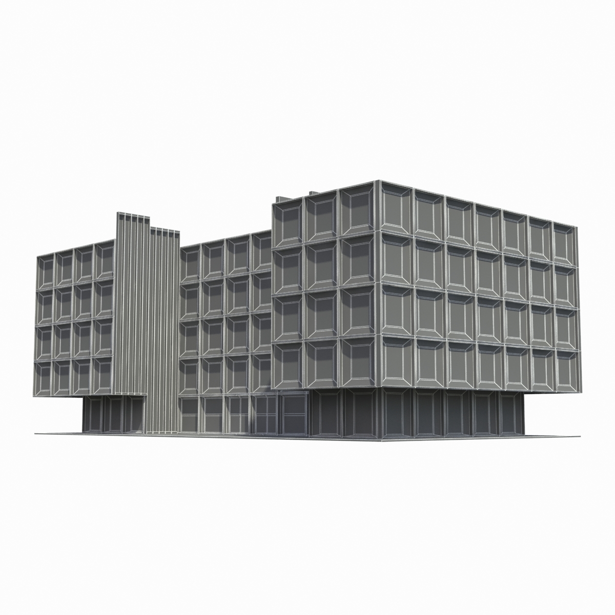 3d school building model