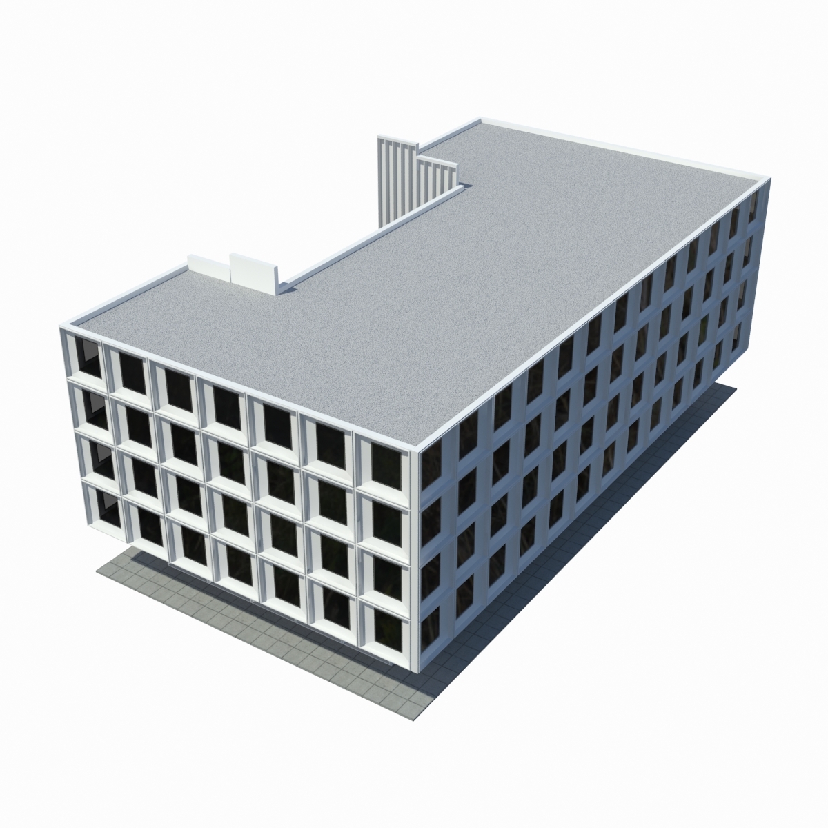 3d school building model