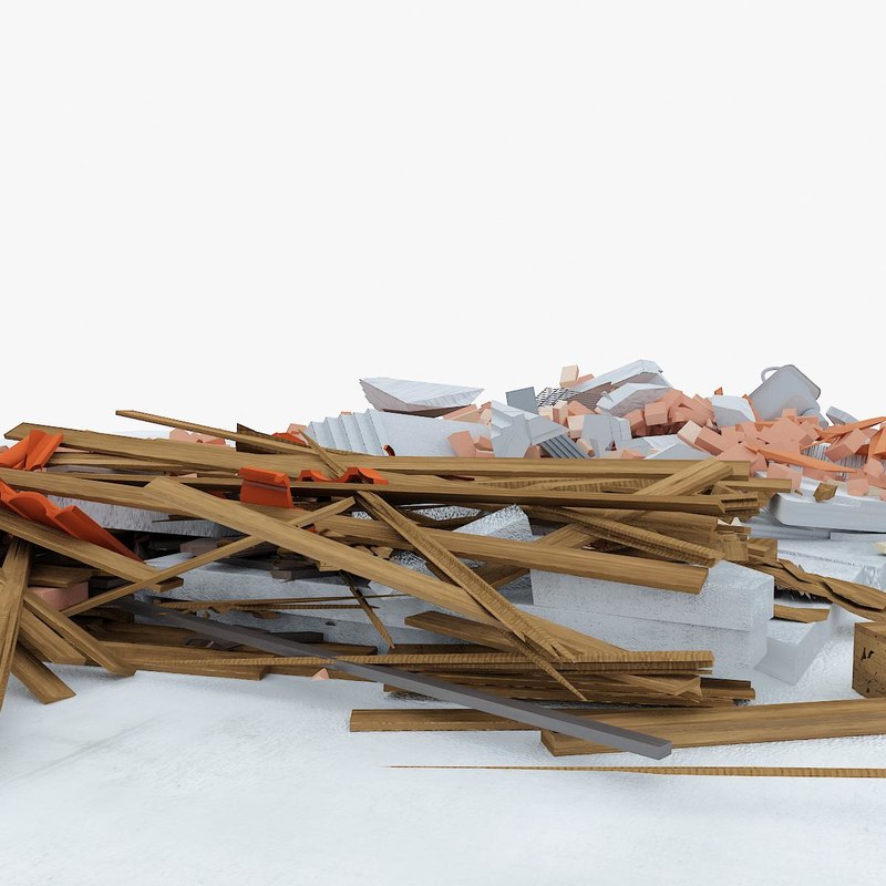 3d construction debris 3