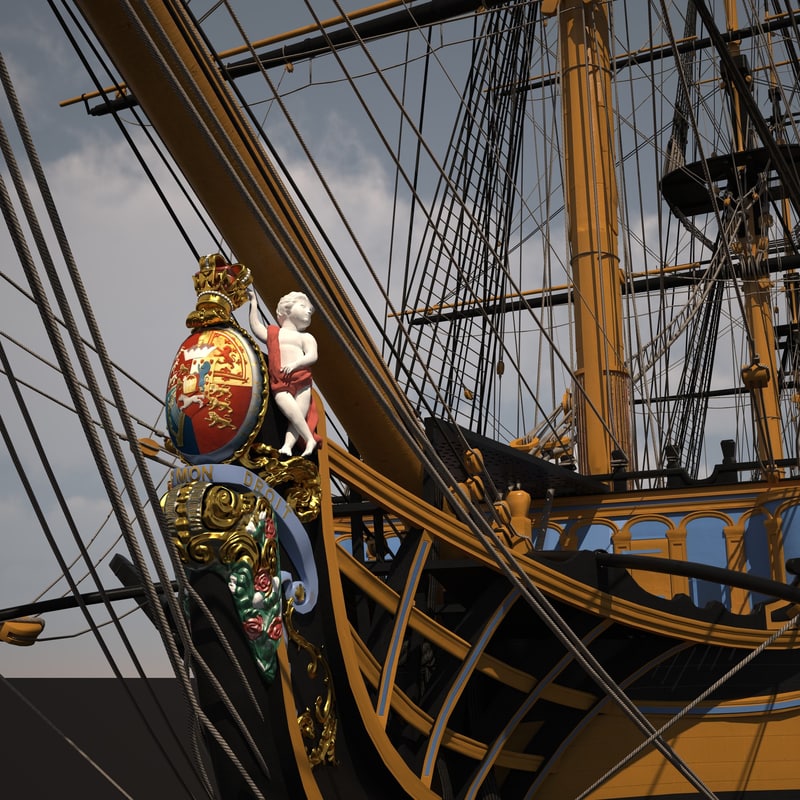 standard hms victory 3d model