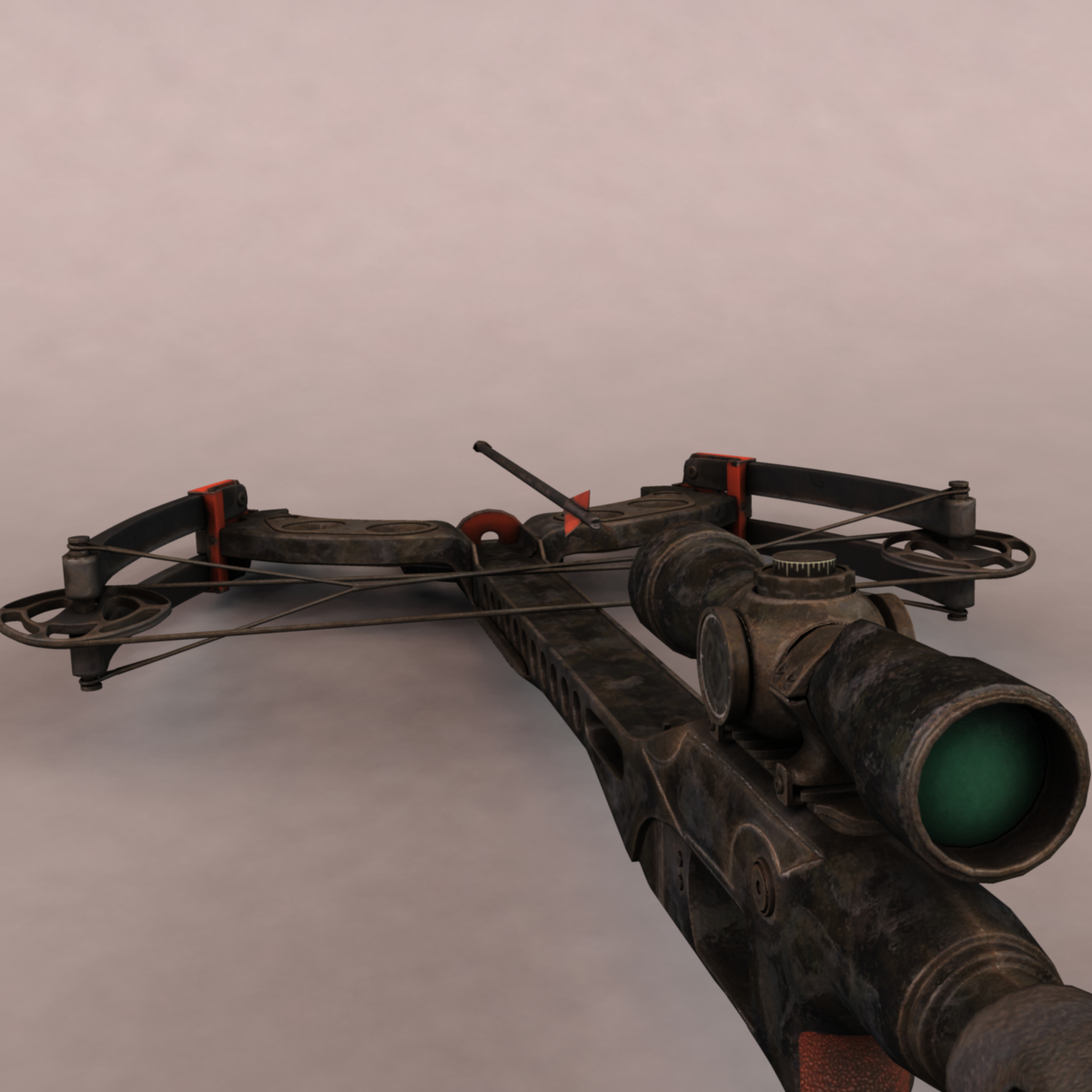 3d model crossbow bow