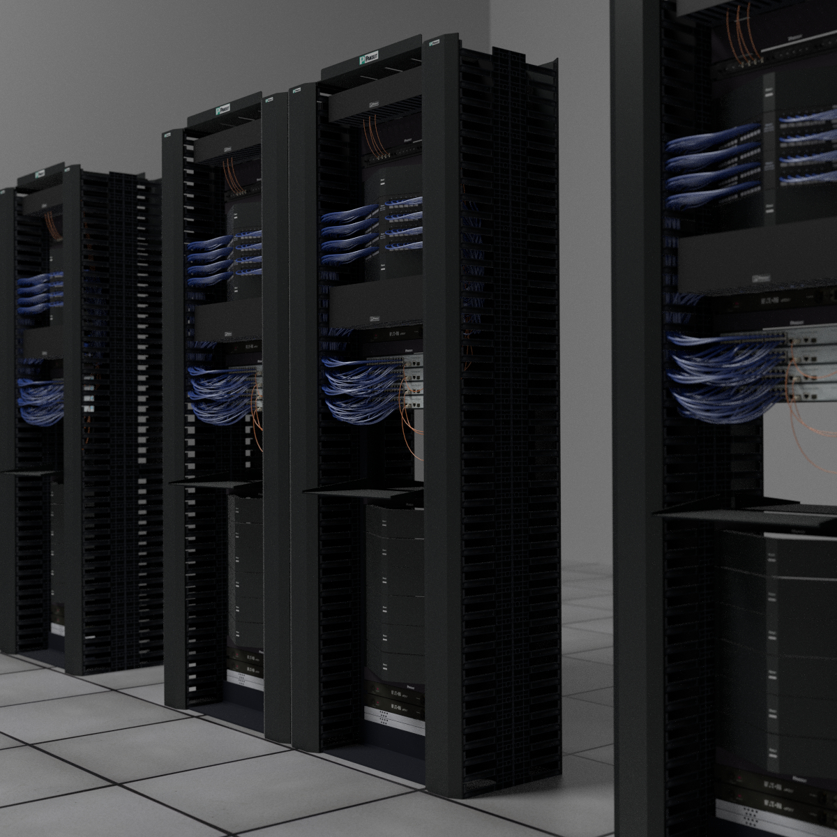 rack communications 3d blend