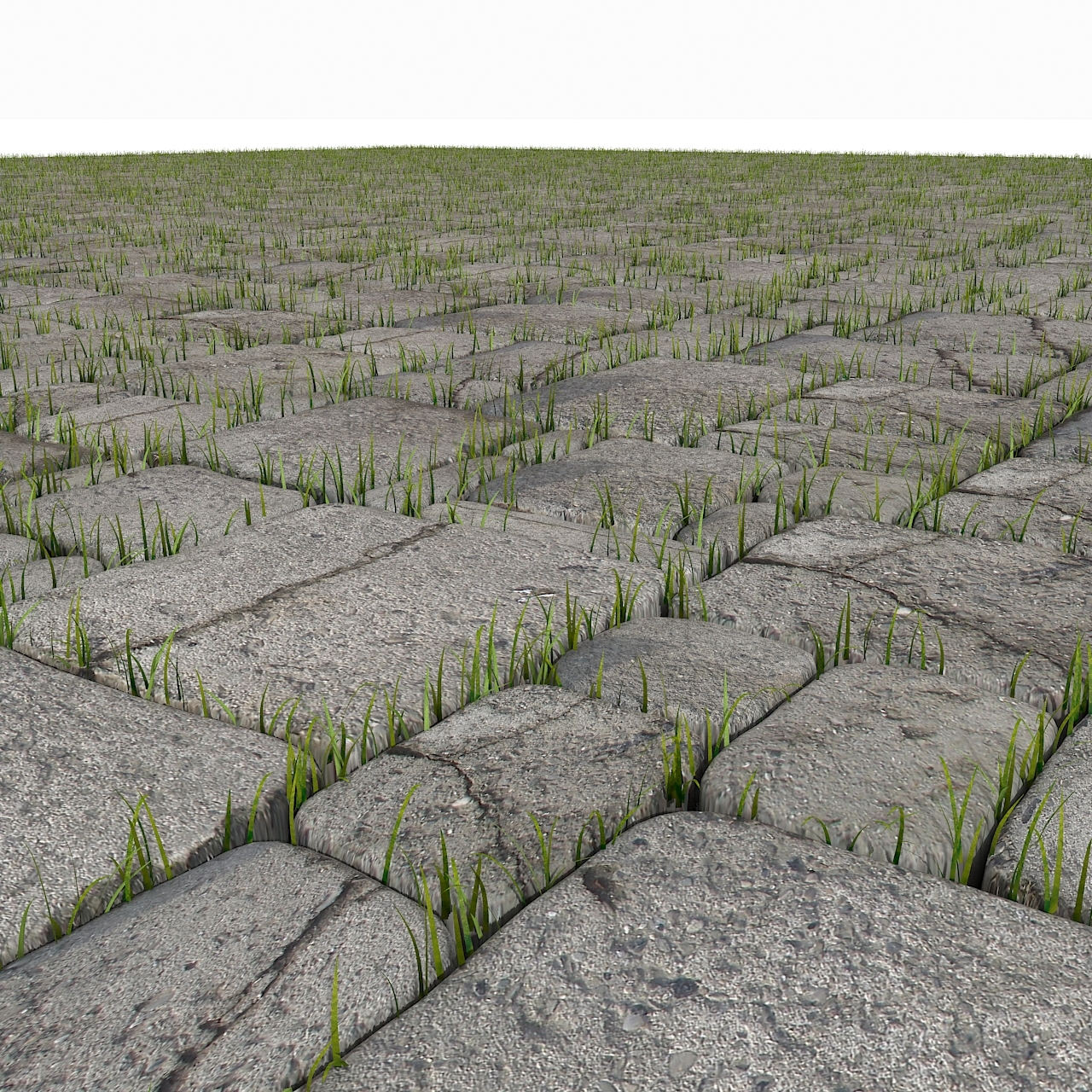 3d block grass stones model