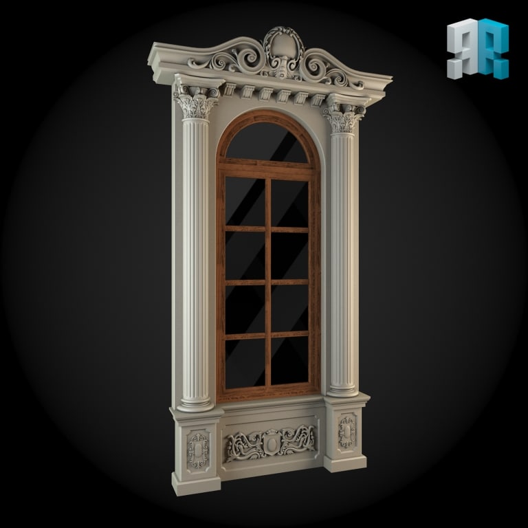 3d model window