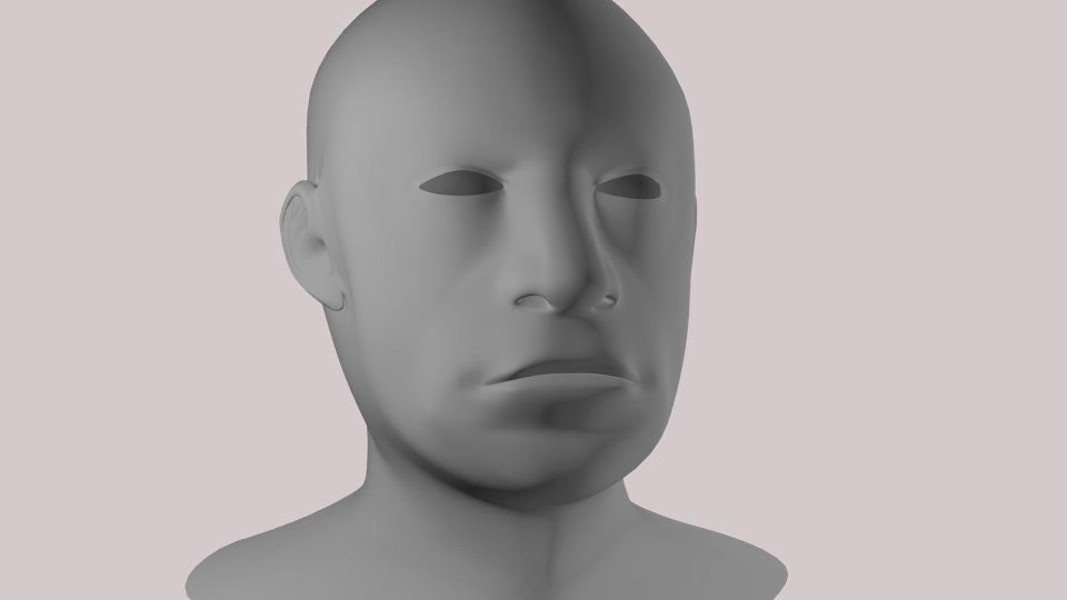 base mesh human head 3d obj