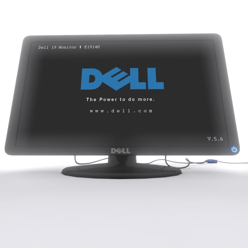 dell monitor e1914h 3d model