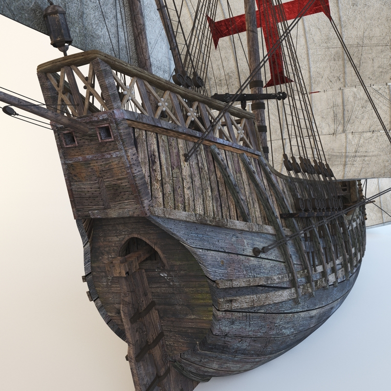 3ds max ship santa maria