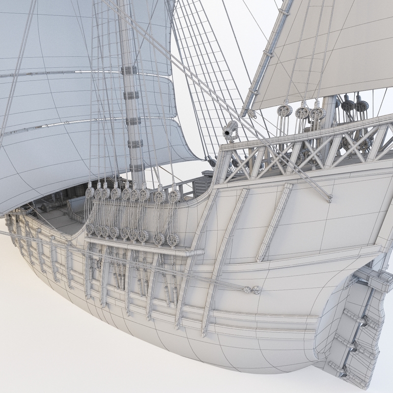 3ds max ship santa maria