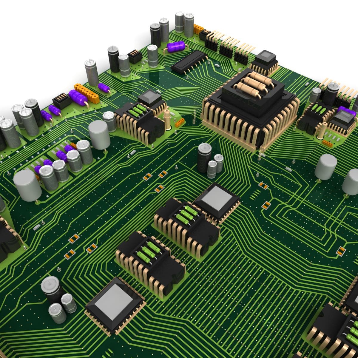 big circuit board city 3d max