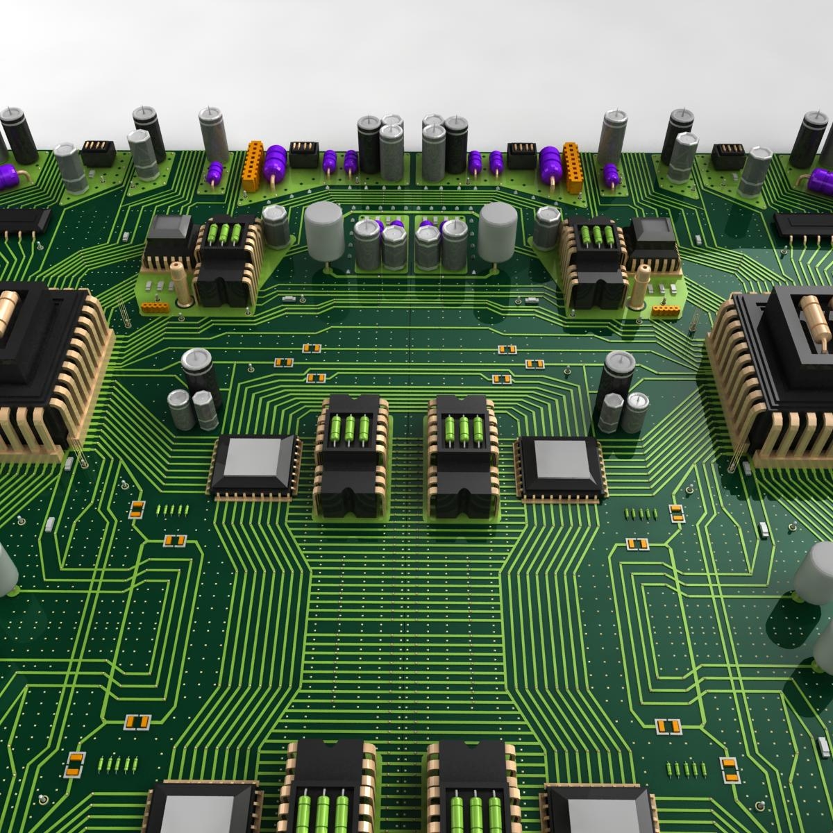 big circuit board city 3d max