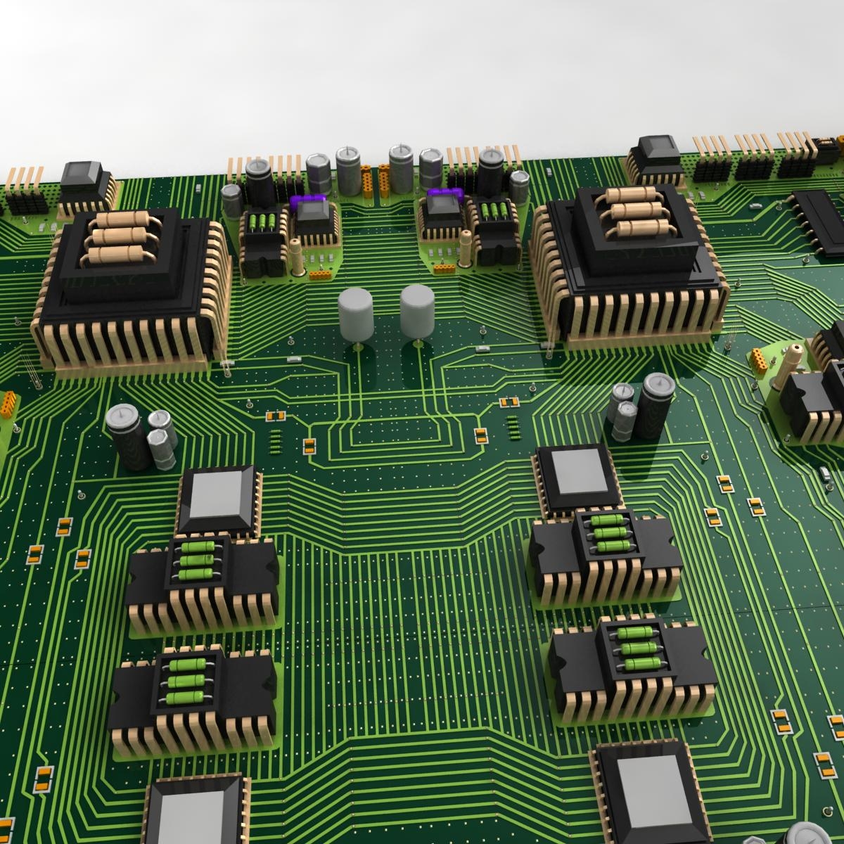 big circuit board city 3d max