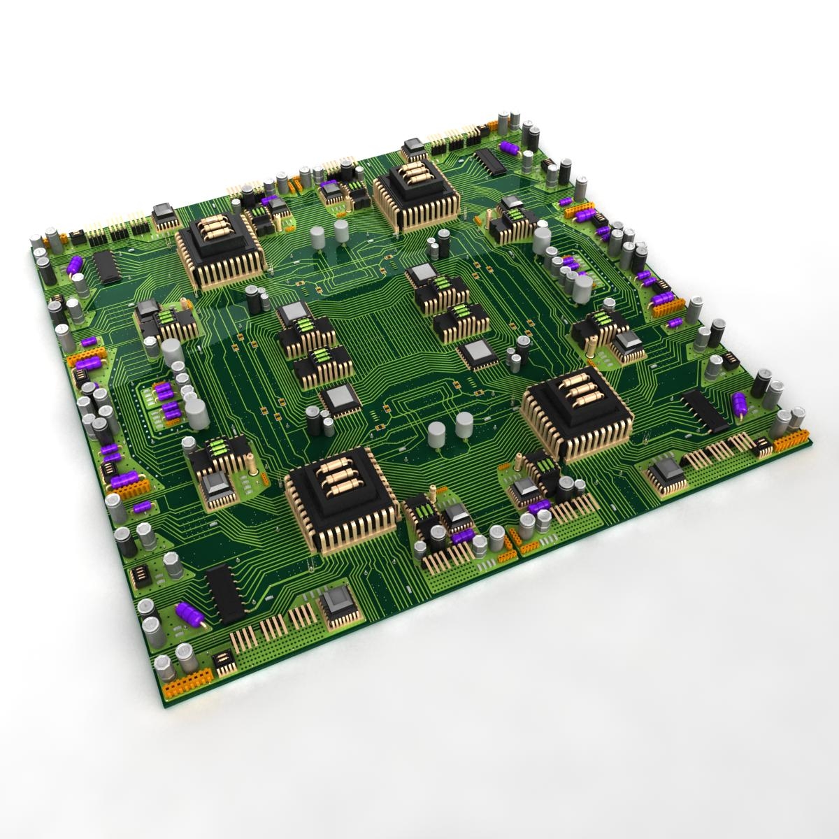 big circuit board city 3d max