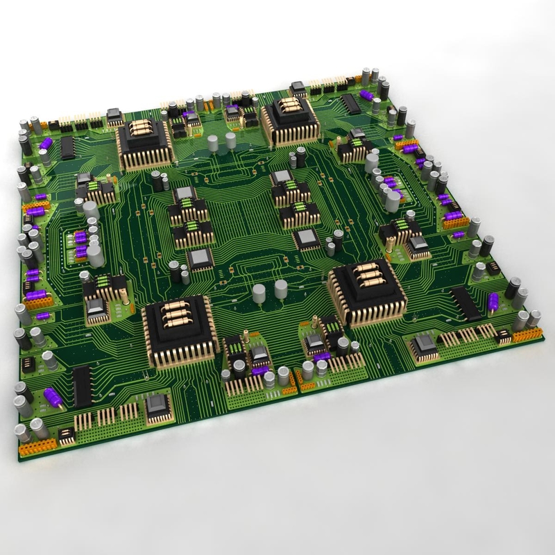 big circuit board city 3d max