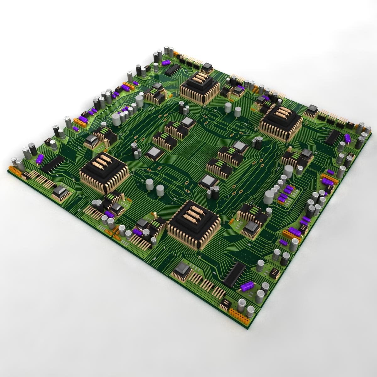 big circuit board city 3d max