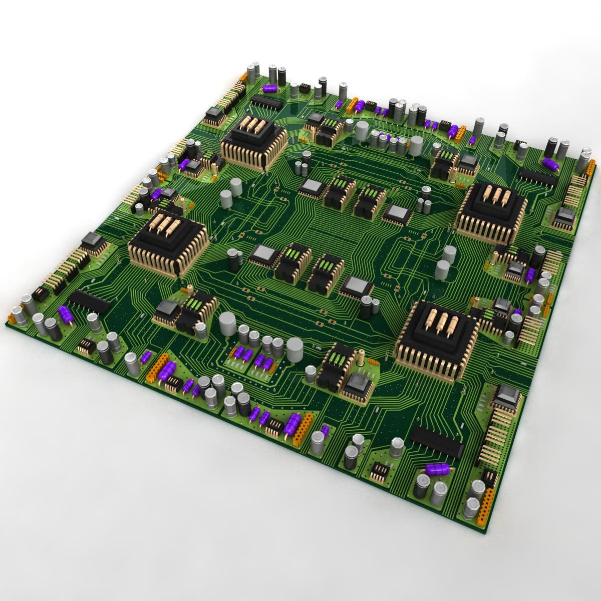 big circuit board city 3d max
