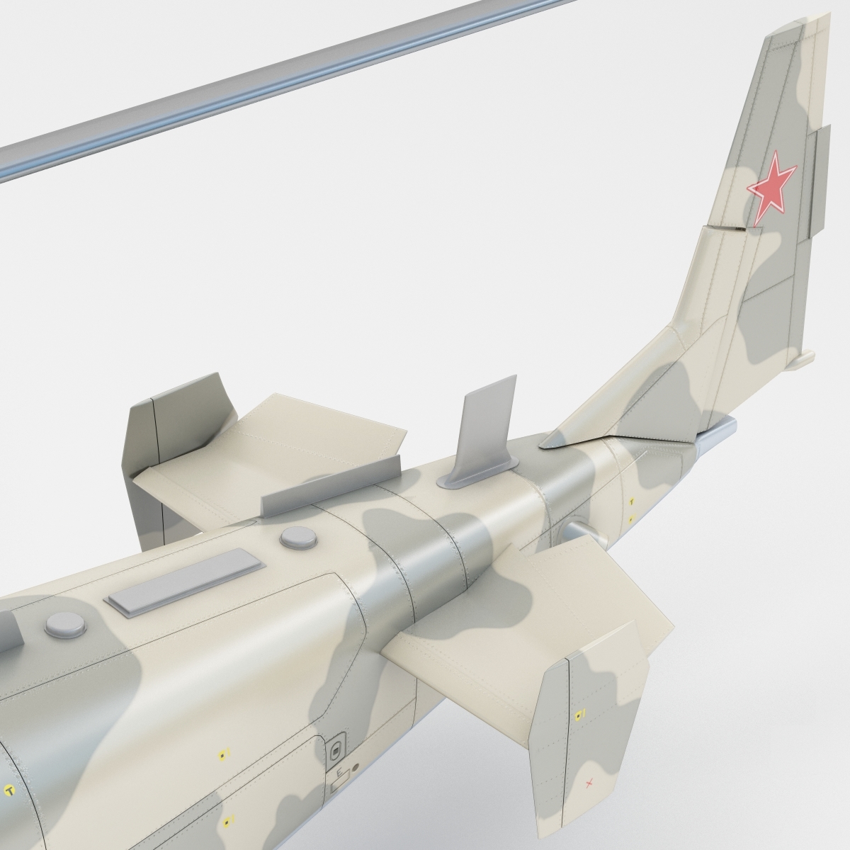 russian attack helicopter kamov 3d model