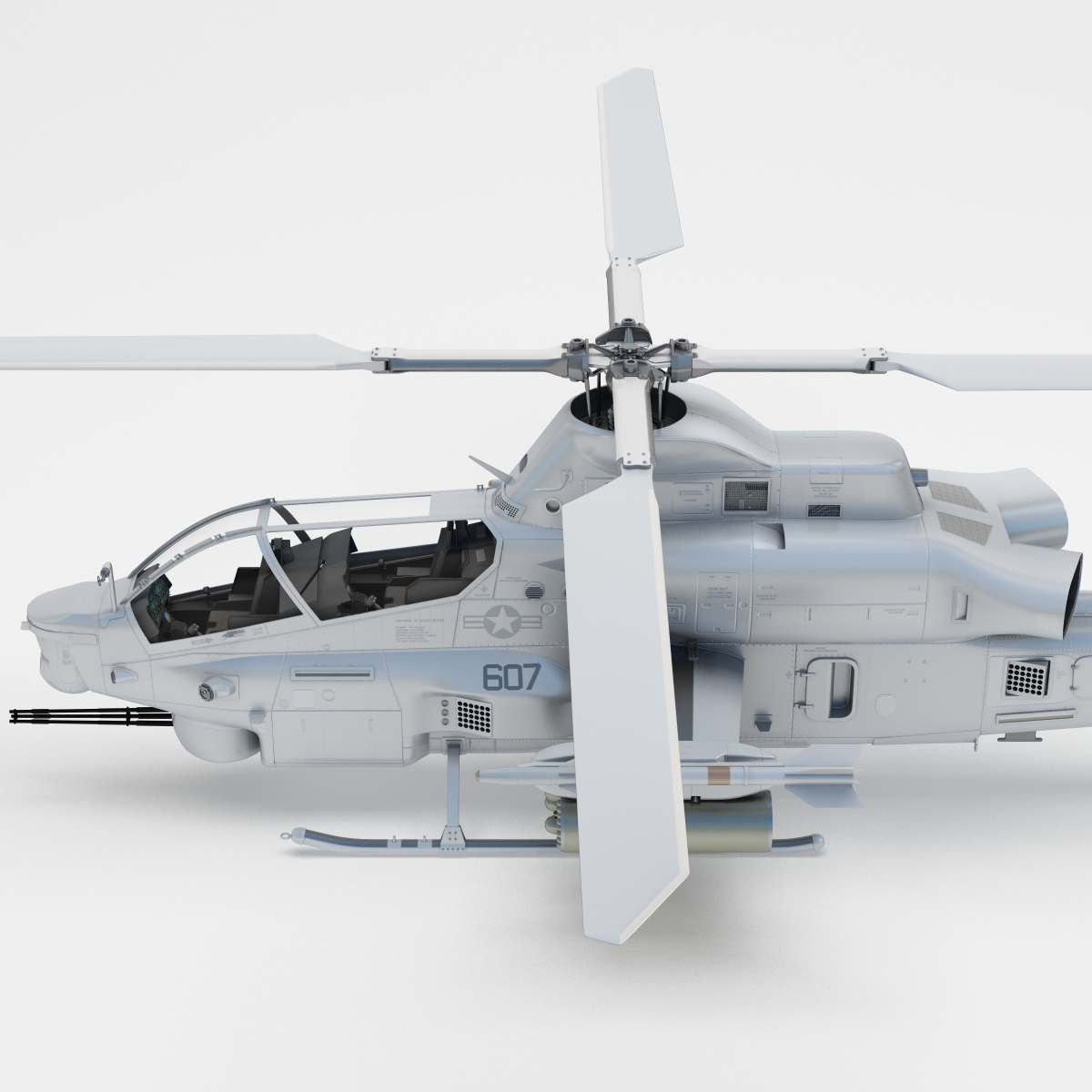 bell ah-1z viper helicopter 3ds