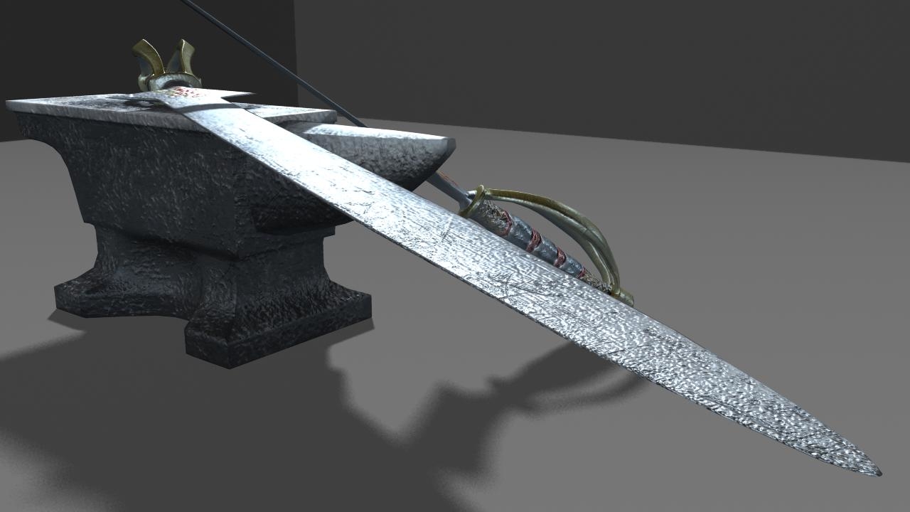 sword anvil 3d ma