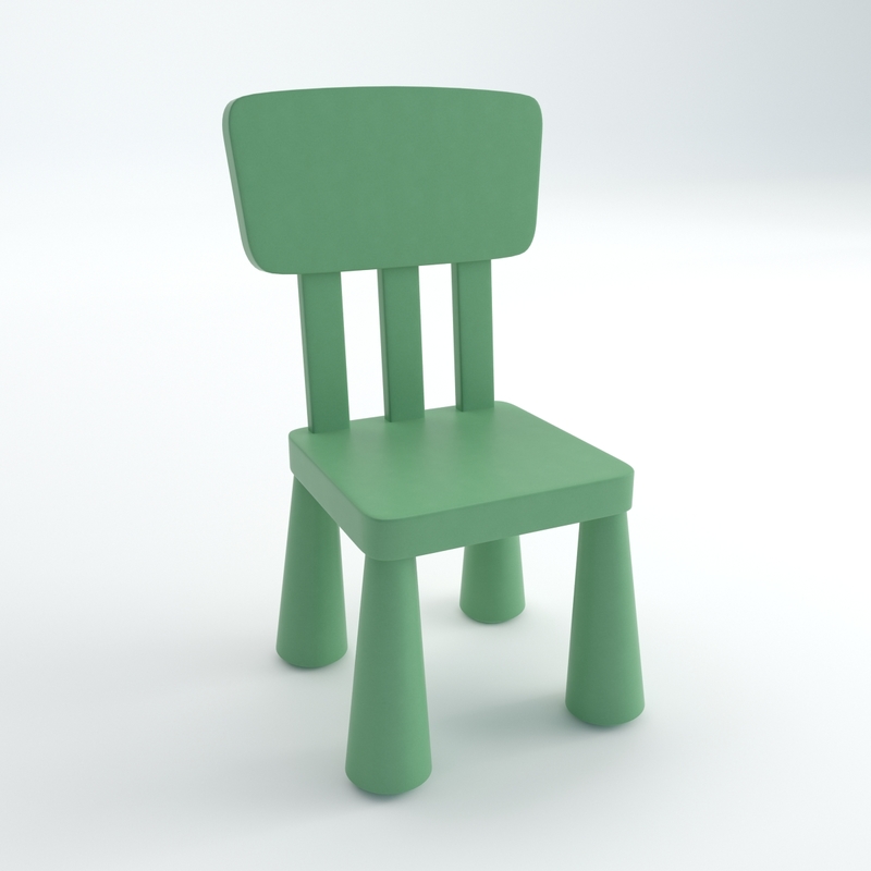 mammut chair ikea 3d model