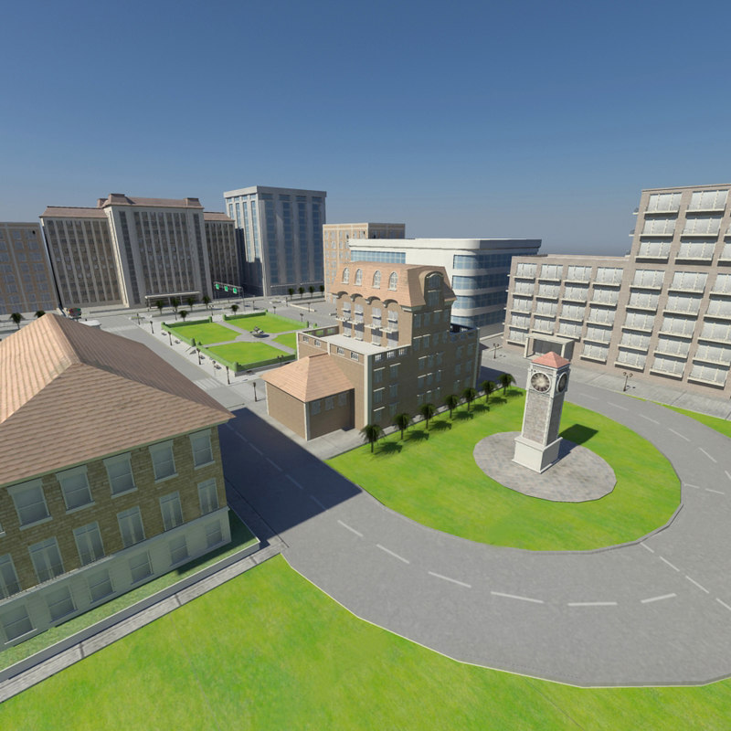 3d simple city