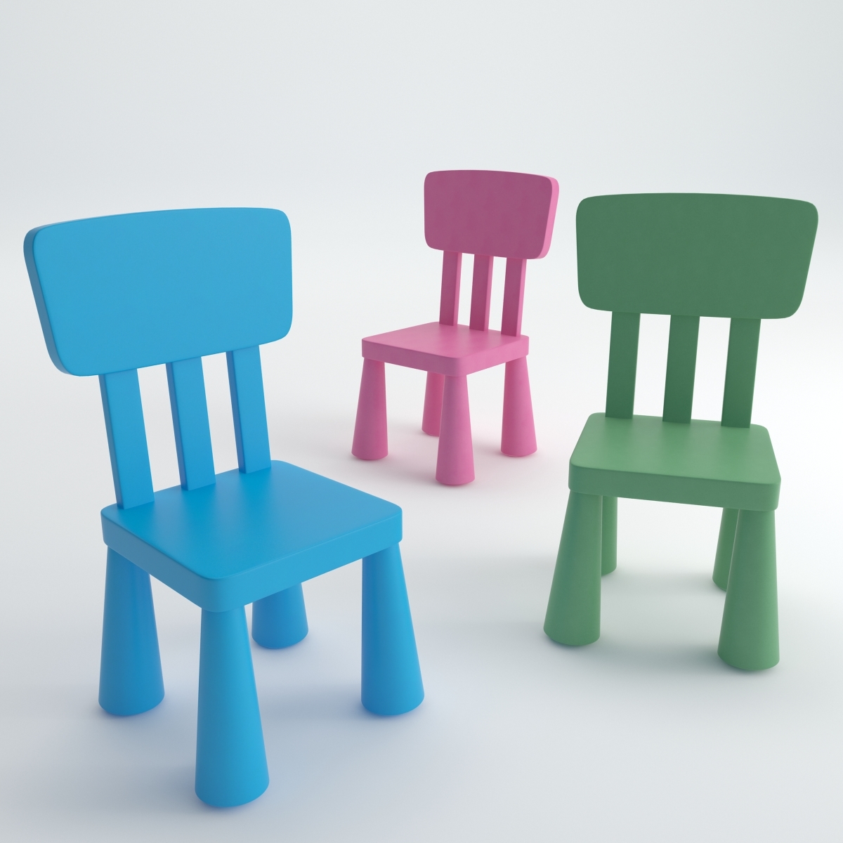 mammut chair ikea 3d model