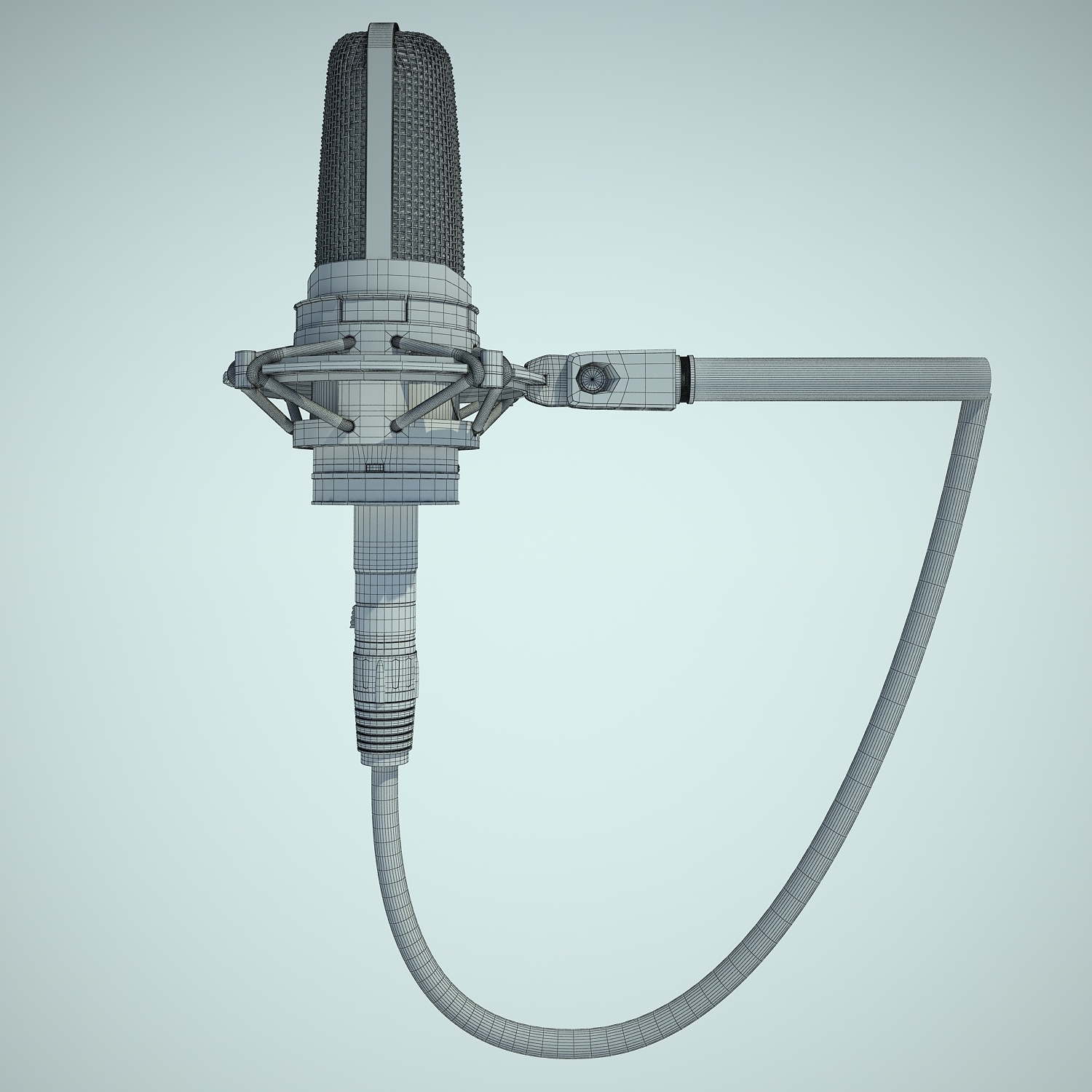 free microphone mic studio 3d model