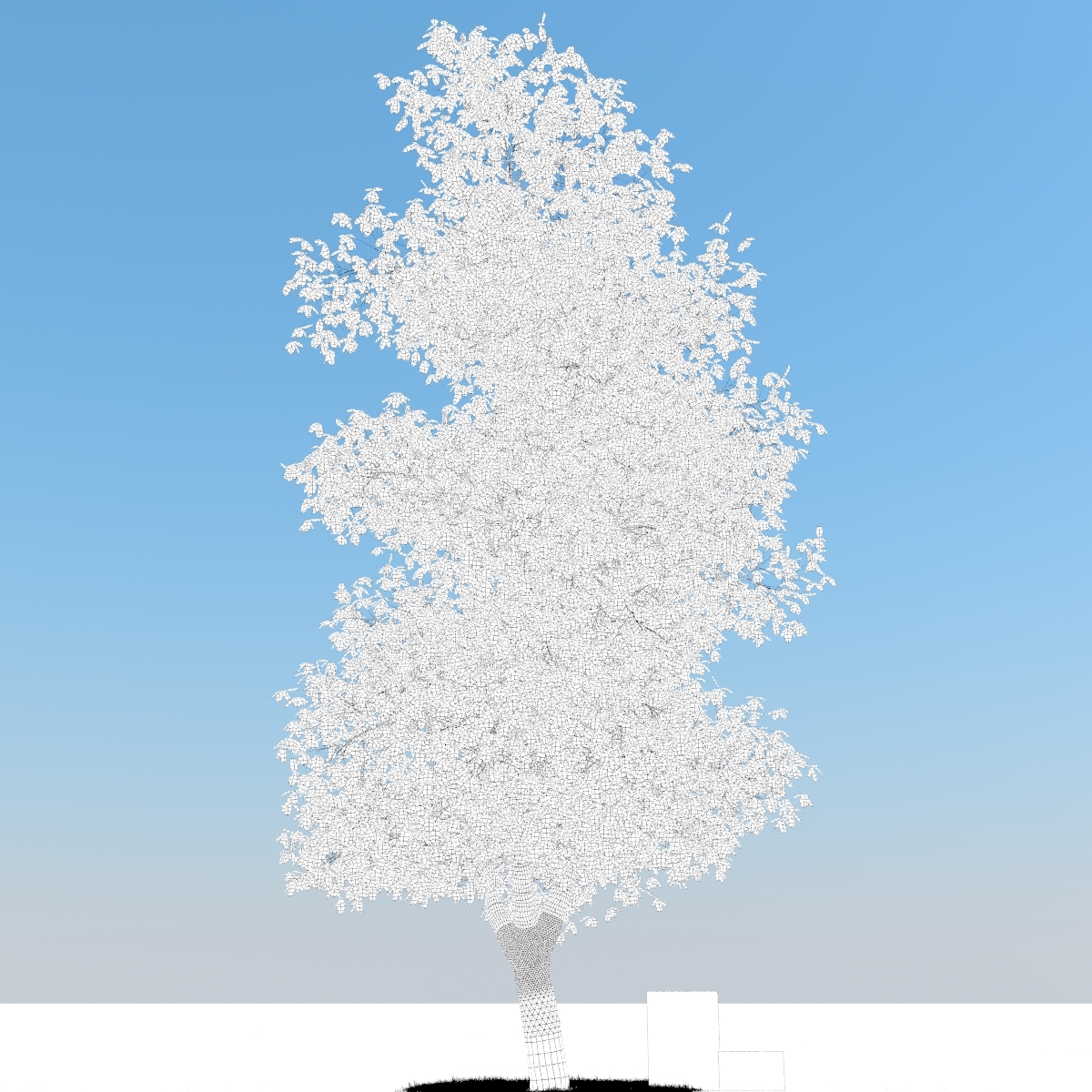 3d realistic chestnut trees