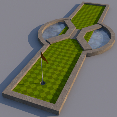 3d mini golf hole model