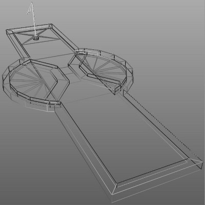 3d mini golf hole model