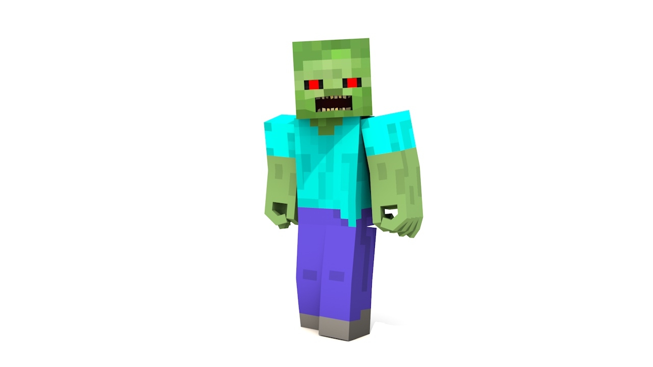 3d model minecraft zombie