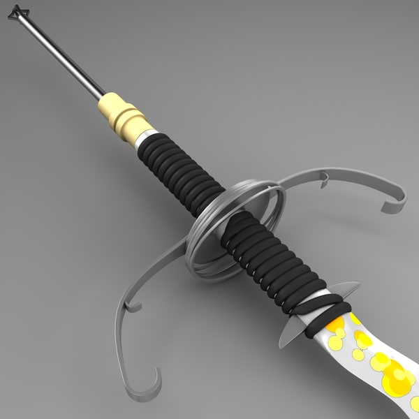 3d flamberg sword weapon model