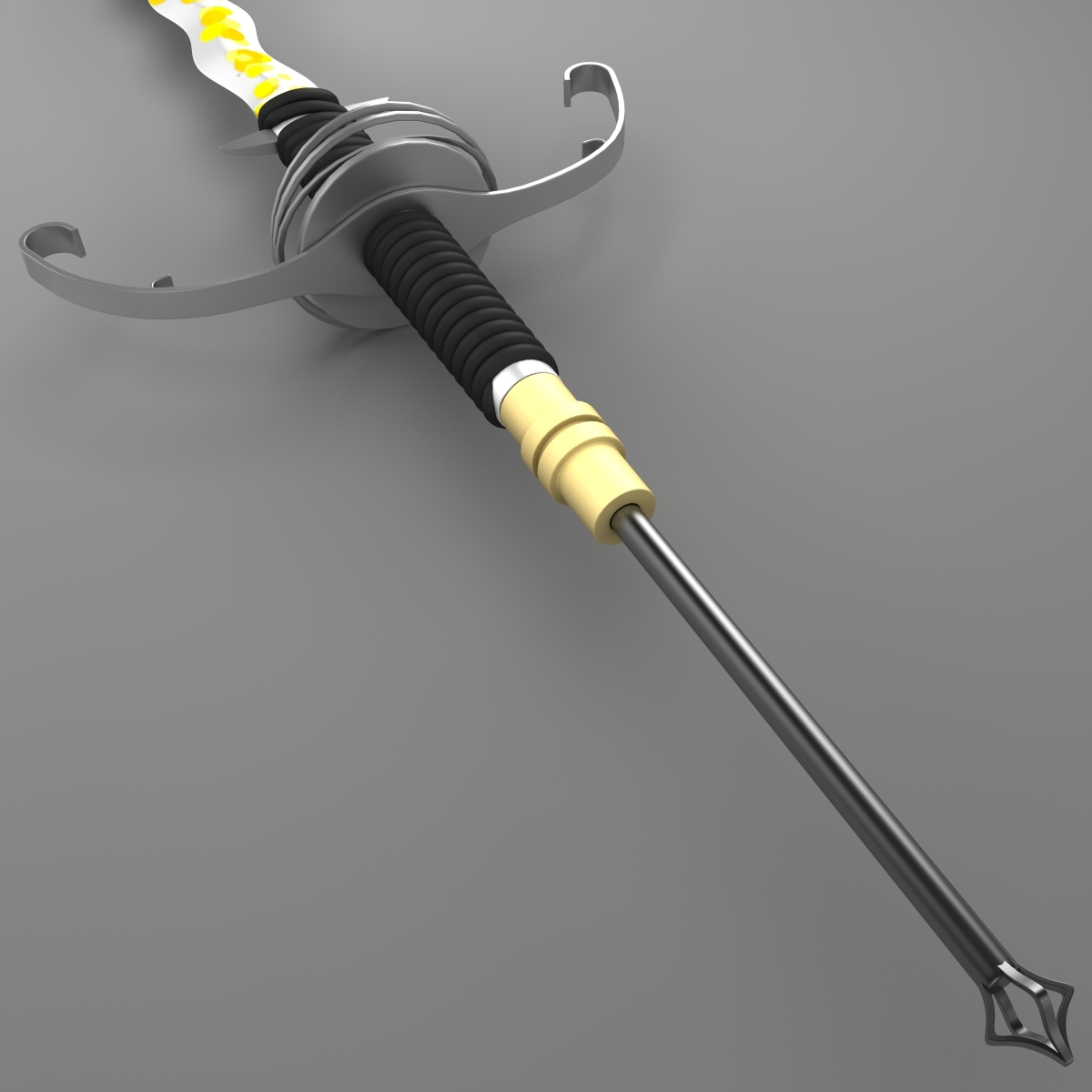 3d flamberg sword weapon model