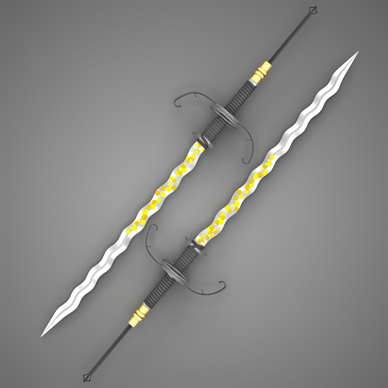 3d flamberg sword weapon model