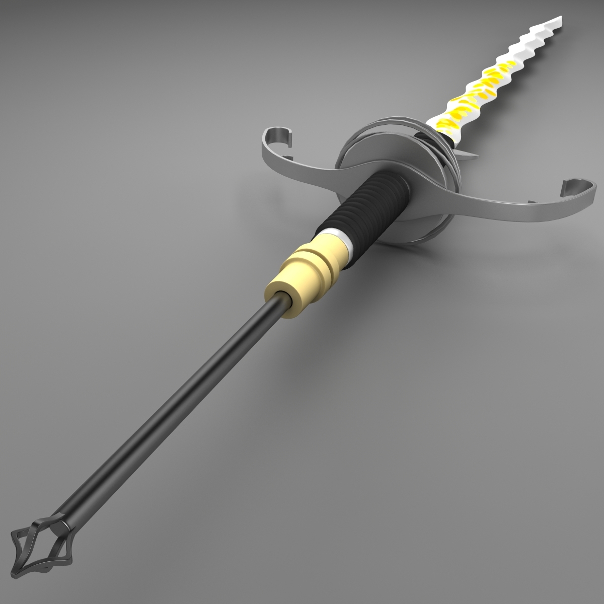 3d flamberg sword weapon model