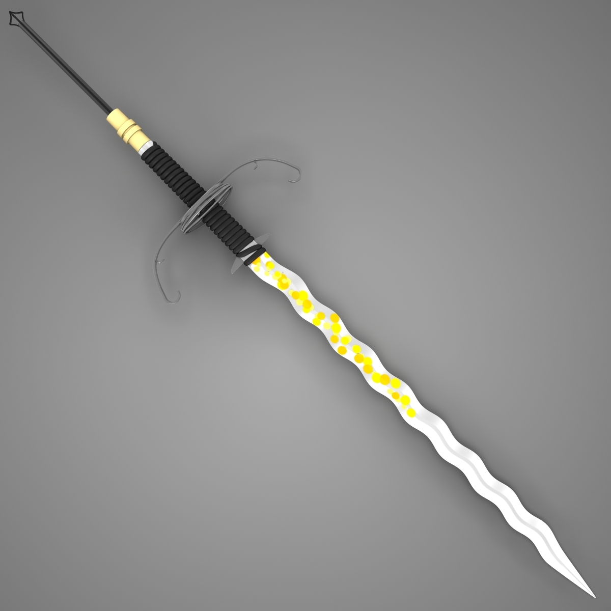3d flamberg sword weapon model
