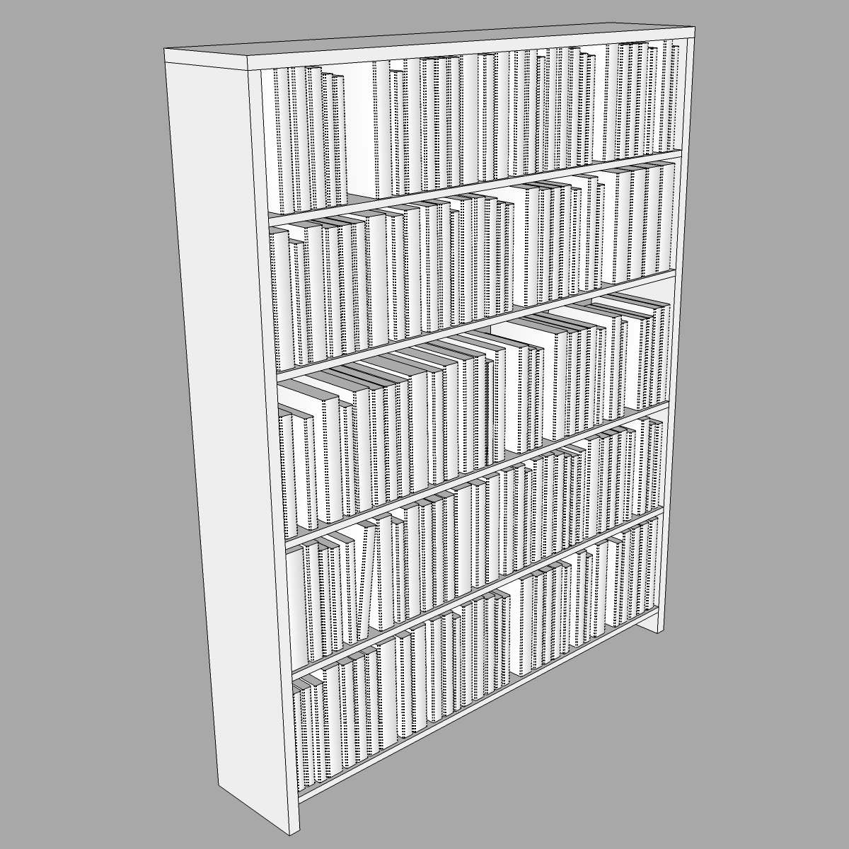 3d book bookshelf shelf
