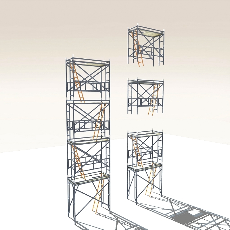 3d model modular steel construction scaffold